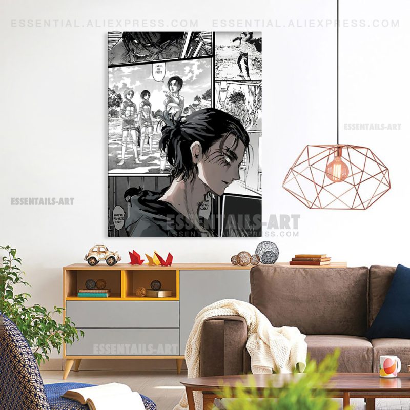 Attack On Titan S4 Eren Jaeger Manga Canvas Wall Art Decor Poster ...