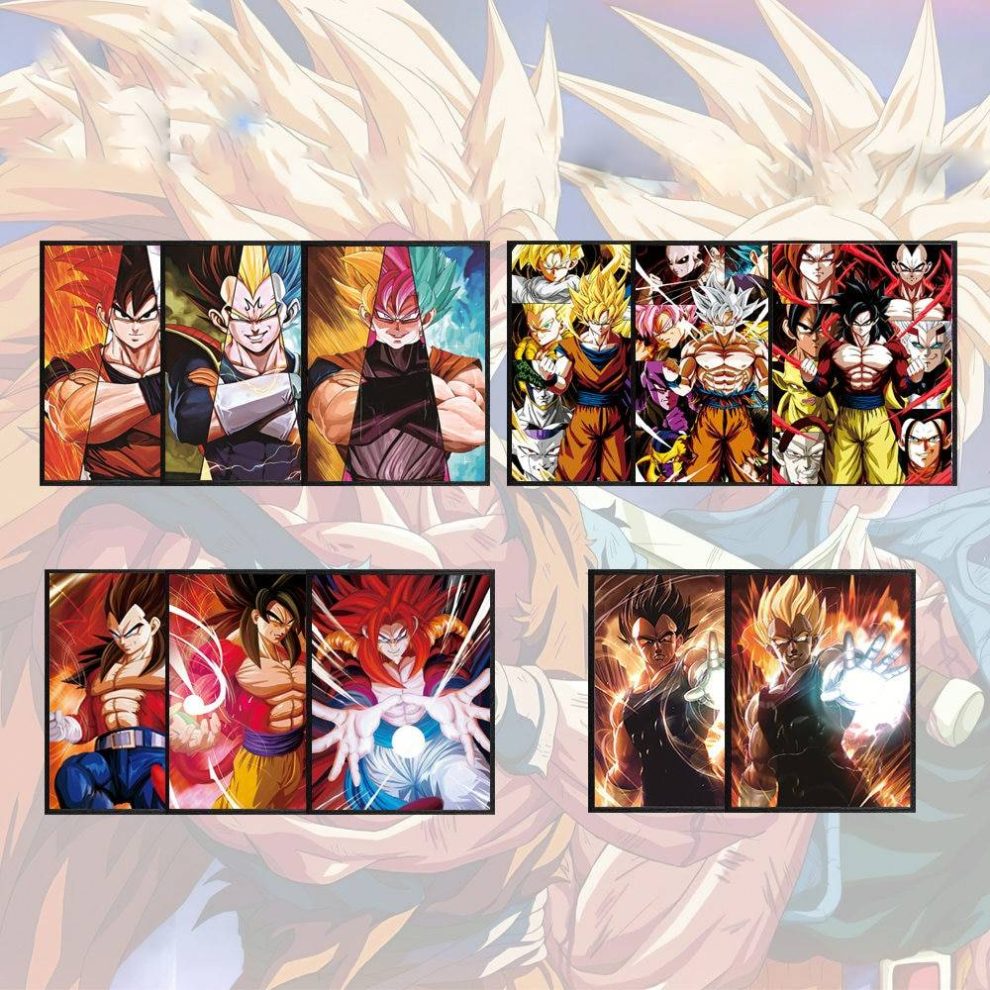 3d Lenticular Dbz Anime Poster Goku Vegeta Wall Art Print - WePosters ...