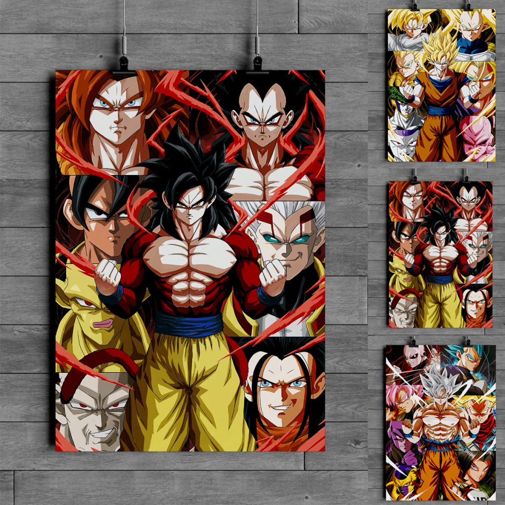 3d Lenticular Dbz Anime Poster Goku Vegeta Wall Art Print - WePosters ...