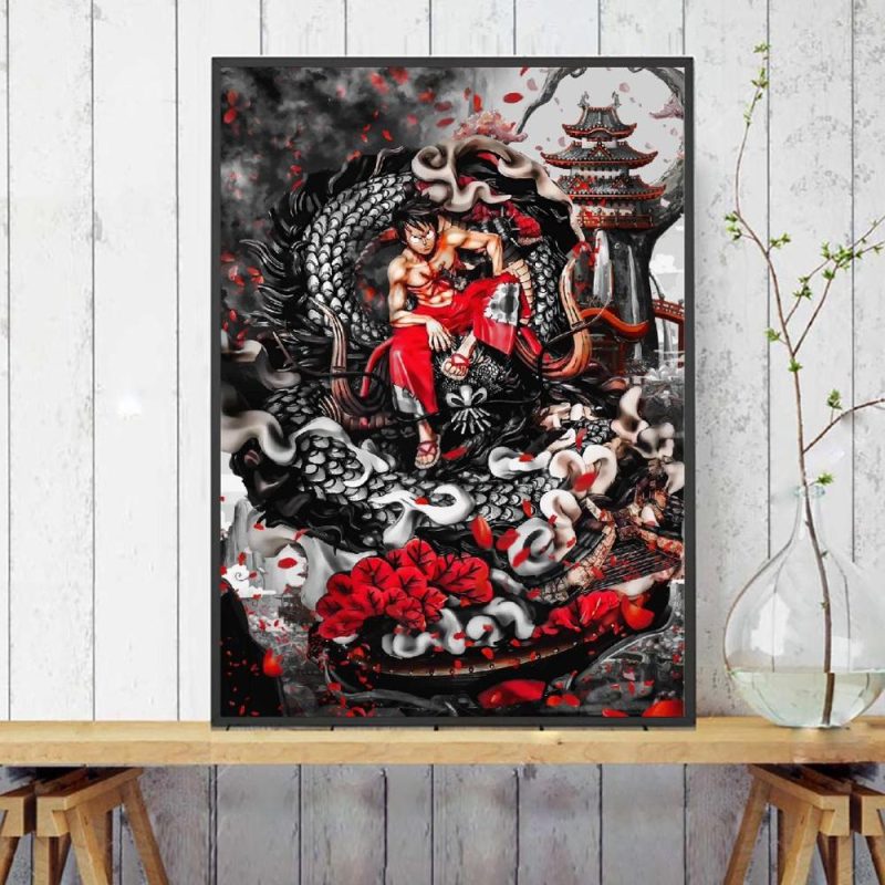 Anime One Piece Luffy Modern Art Poster For Living Room Decor ...