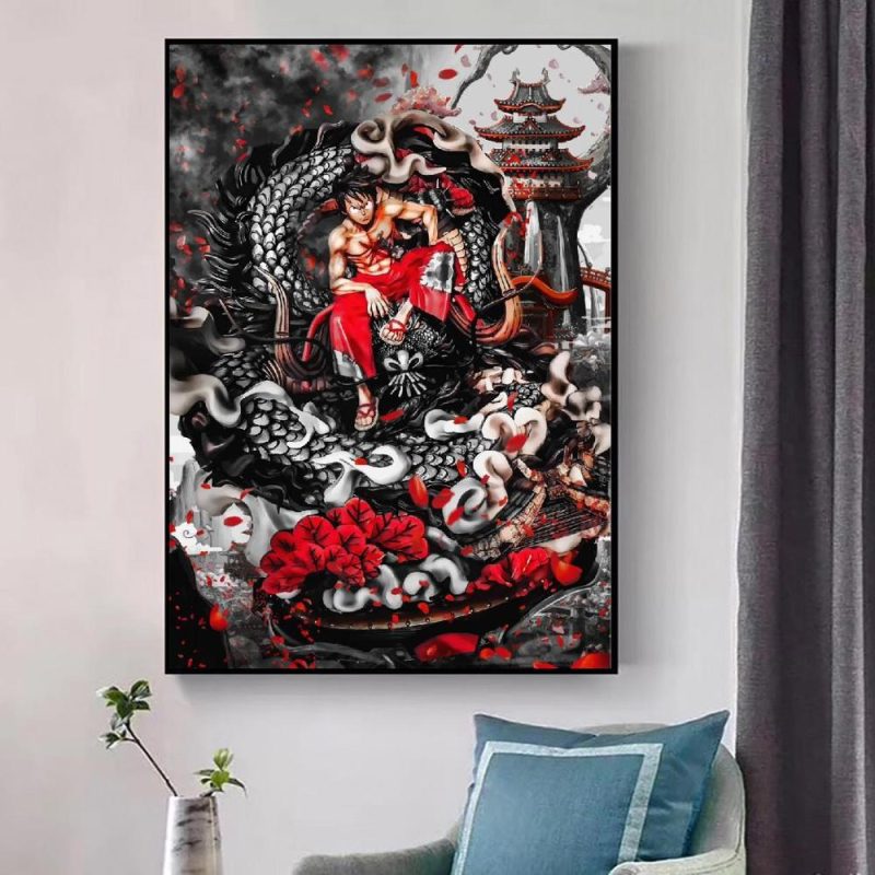 Anime One Piece Luffy Modern Art Poster For Living Room Decor ...