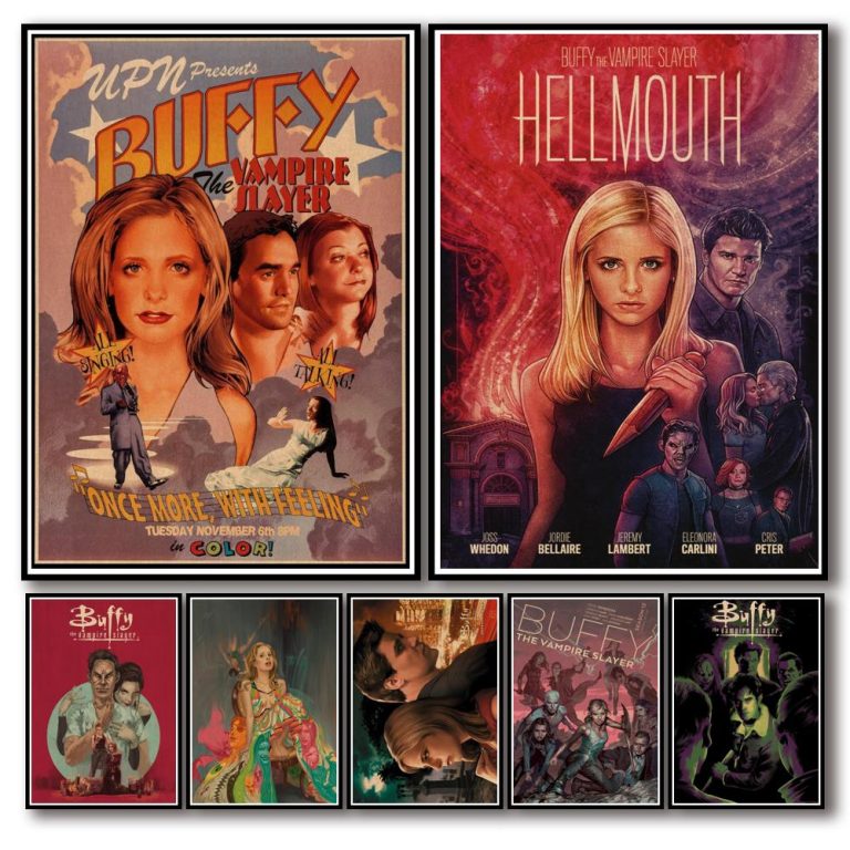 Buffy The Vampire Slayer Poster Funny Kraftpaper Wall Art For Bar ...