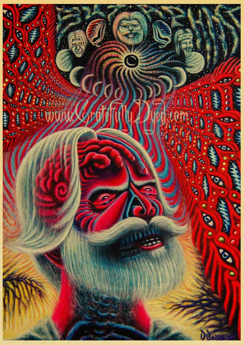 Grateful Dead Vintage Poster Psychedelic Rock Band Abstract ...