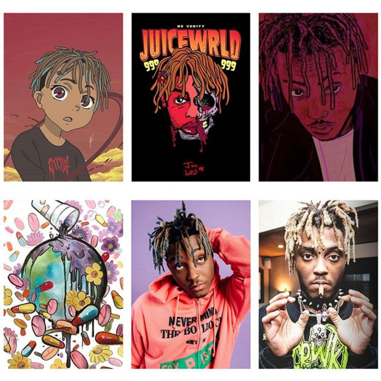 Juice Wrld Hip Hop Rapper Modular Wall Art Poster For Home Decor ...