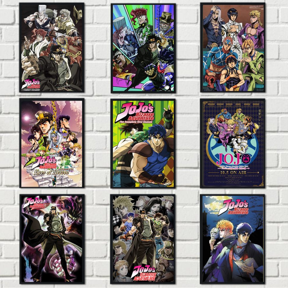 Jojos Bizarre Adventure Vintage Anime Poster Retro Wall Art For Home ...