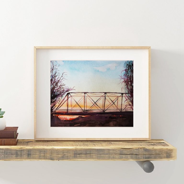 One Tree Hill Watercolor Bridge Canvas Poster Tv Series Fan Gift ...