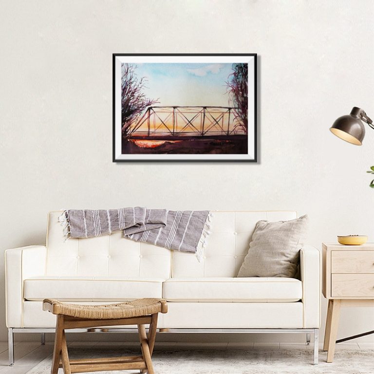 One Tree Hill Watercolor Bridge Canvas Poster Tv Series Fan Gift ...