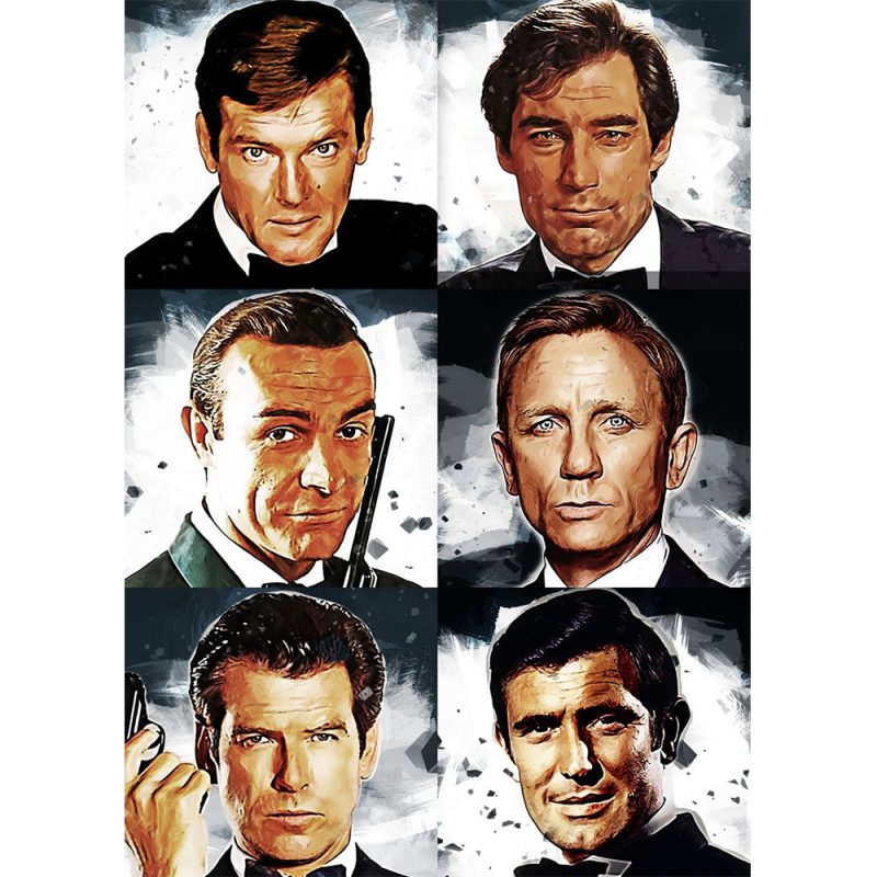 Classic Vintage James Bond 007 Canvas Art Print For Home Decor ...