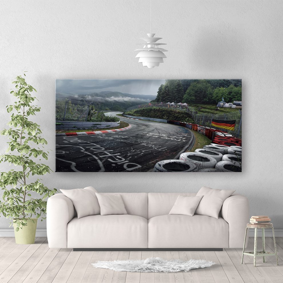 Hd Nurburgring Rally Track Canvas Art Sports Car Wall Decor Forest ...