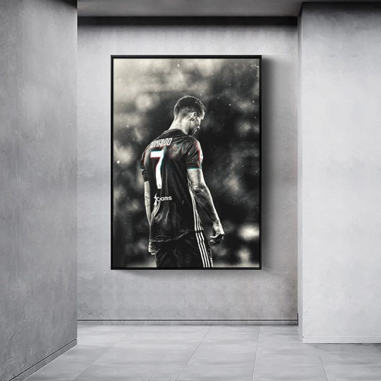 Cristiano Ronaldo Retro Canvas Poster Sports Star Wall Art Home Decor ...