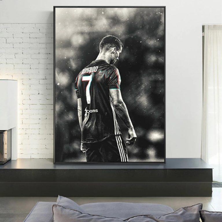 Cristiano Ronaldo Retro Canvas Poster Sports Star Wall Art Home Decor ...