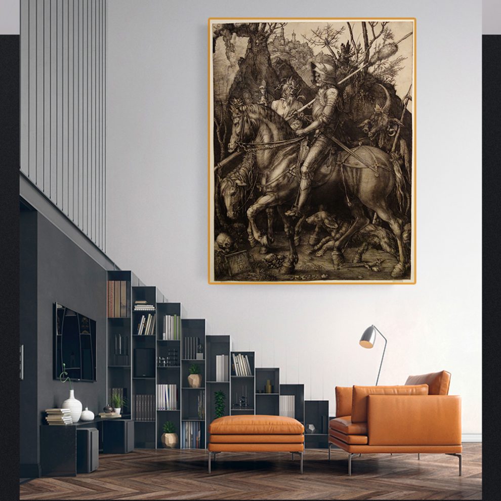 Albrecht Durer Knight Death And Devil Artwork Modern Wall Decor Canvas ...
