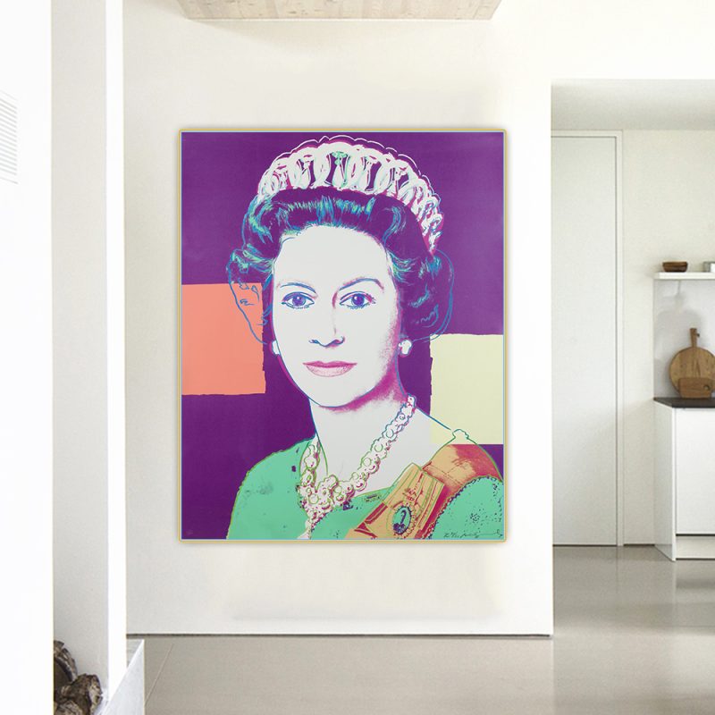Queen Elizabeth Ii Andy Warholinspired Pop Art Canvas Wall Decor Poster ...